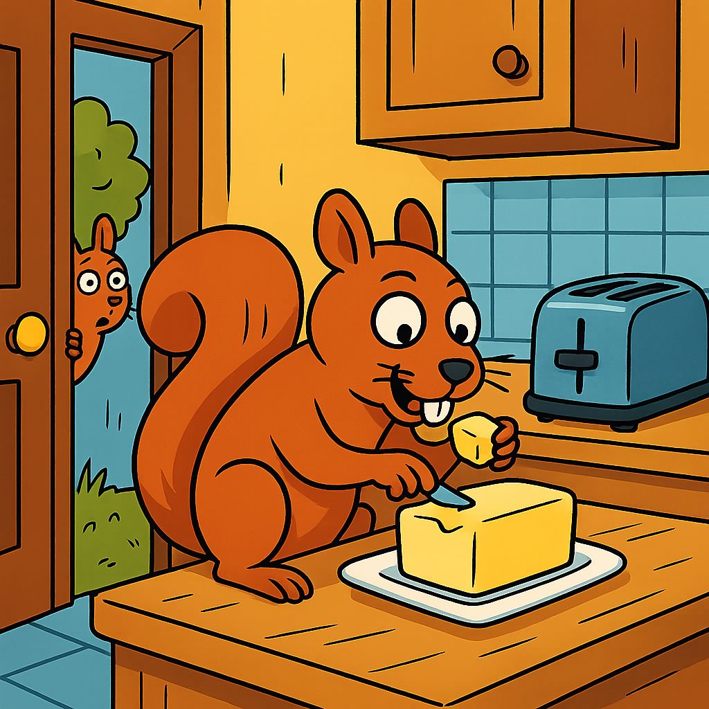 Squirrel-Butter Heist: Nutty Conspiracy Uncovered!